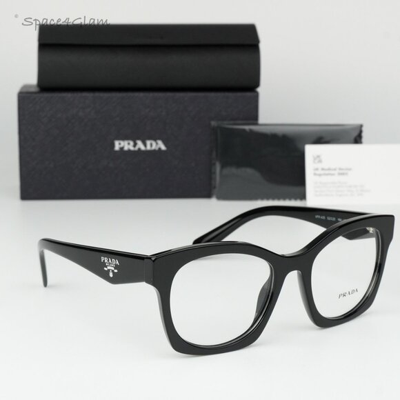 Prada | Accessories | Brand New Prada Pra5v 6k1o1 Black Women Cat Eye ...